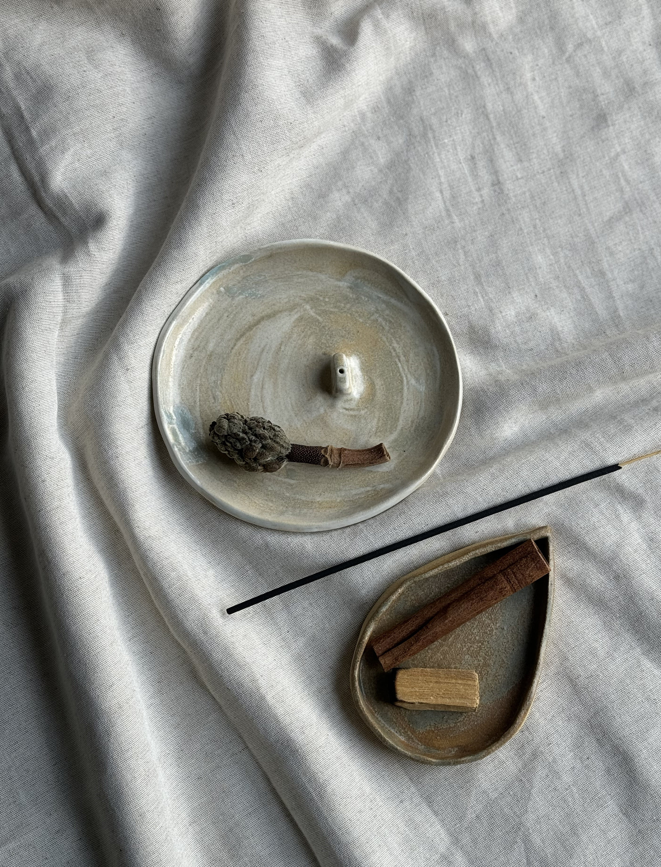 Ceramic Rustic Incense Burner Handmade Minimal Palo Santo Holder ...