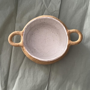Handmade Ceramic Soup Bowl: Rustic Stoneware Serving Dish With Handles ...