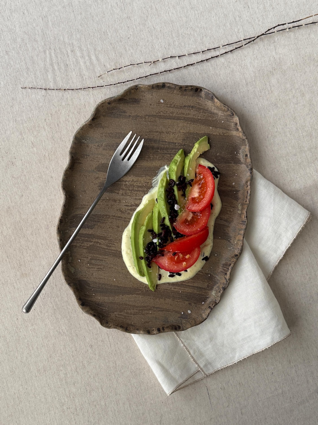 Handmade Stoneware Platter | Matte Earthy Olive Ceramic Plate | Organic ...