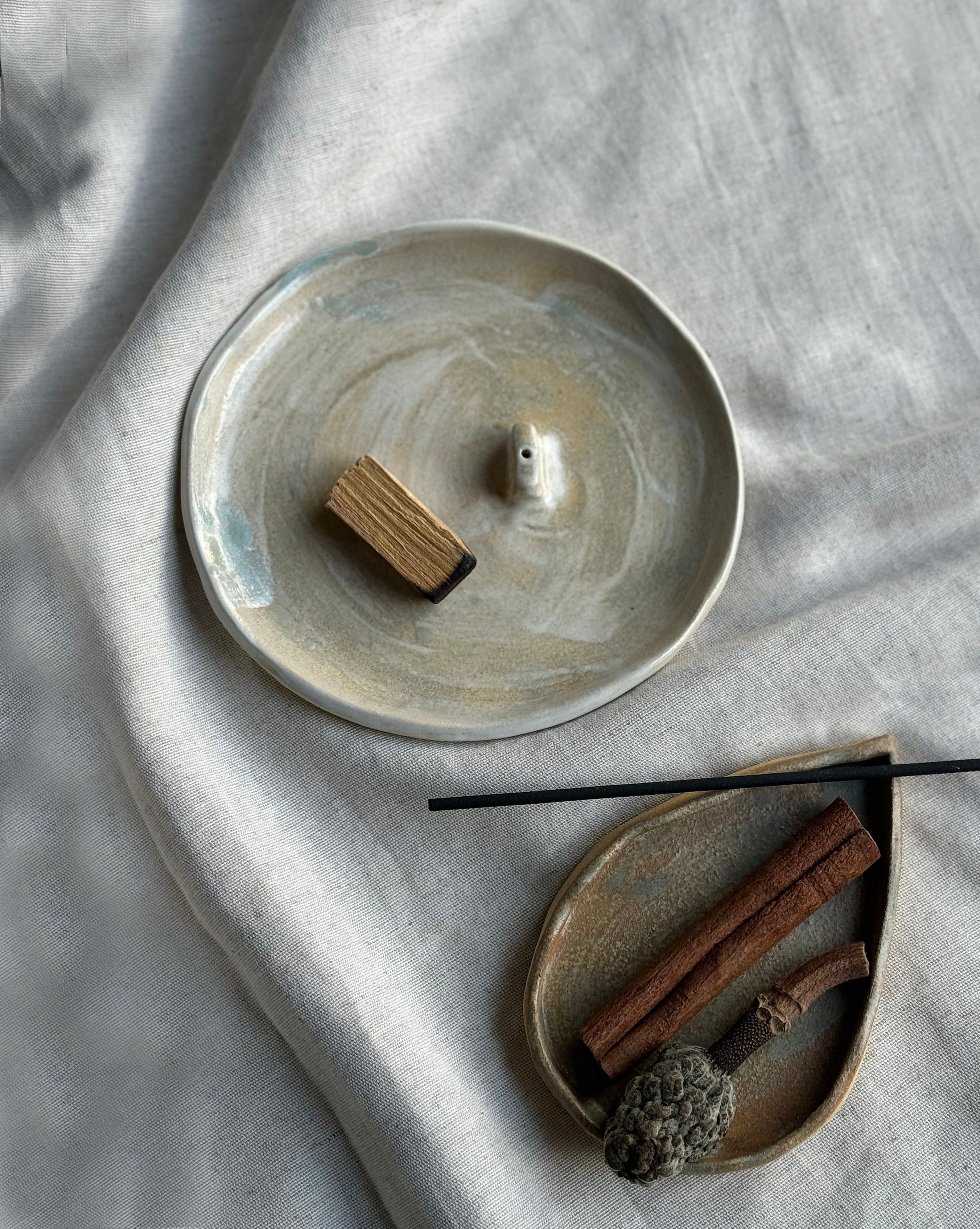 Ceramic Rustic Incense Burner Handmade Minimal Palo Santo Holder ...
