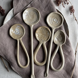 Handmade Ceramic Spoon: Decorative Large Spoon Valentine Gift, Pottery ...