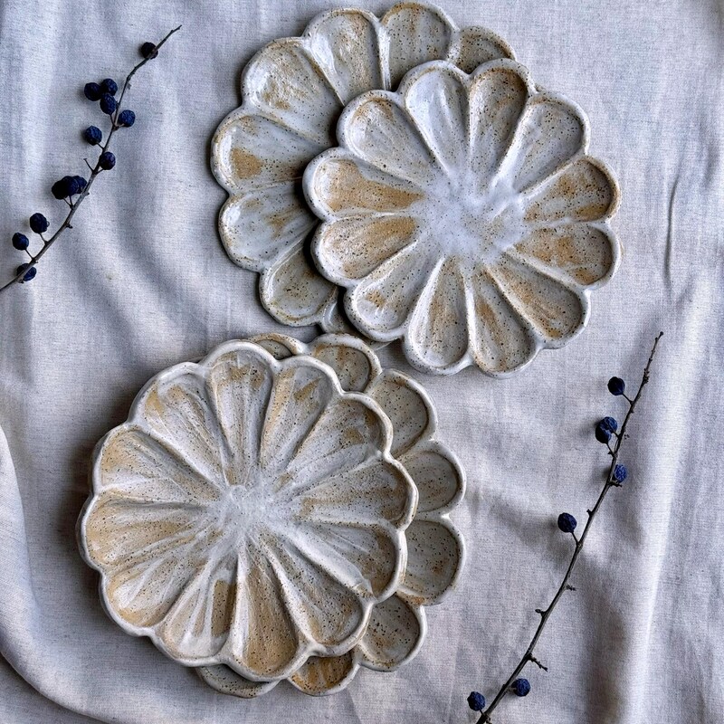 Ceramic Flower Plate - Etsy