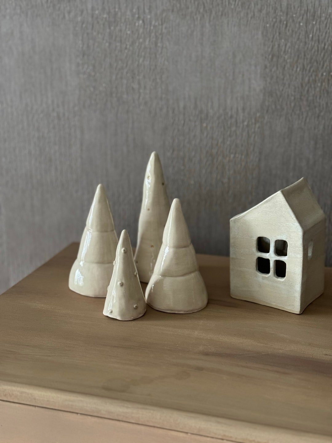 Ceramic Christmas Tree Handmade off White Christmas Tree | Rustic ...