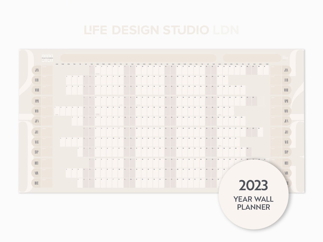 2023 Large Wall Planner 24x48 Inch 61 X 121.9cmjan-dec 2023 Year ...