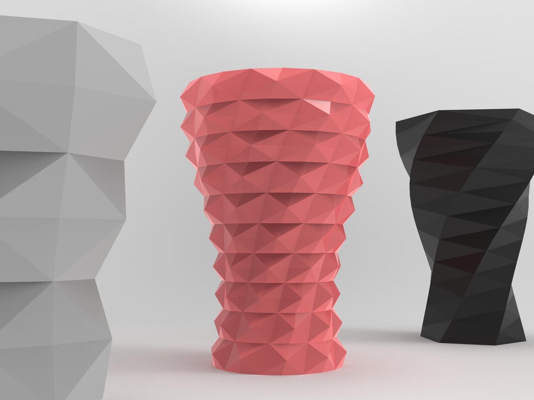 Set of 50 Low-poly 3D Printable Figures for Bowls, Vases & Cups | Vase ...