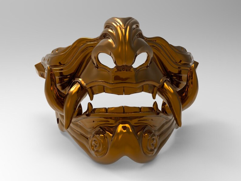 Samurai Mask STL File – High-detail 3D Printable Samurai Mask | 3D ...