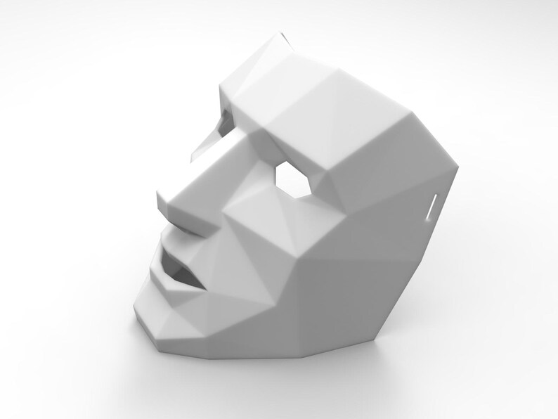 Low Polygon Mask Printable 3D Low-poly Mask, Geometric Mask Decor 3D ...