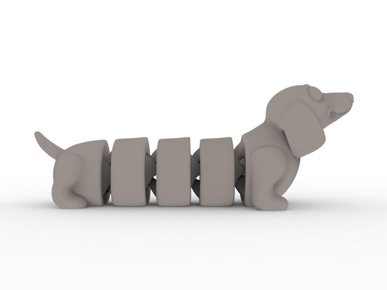 3D Print Articulated Dachshund, Flexi Dog STL Model - Etsy