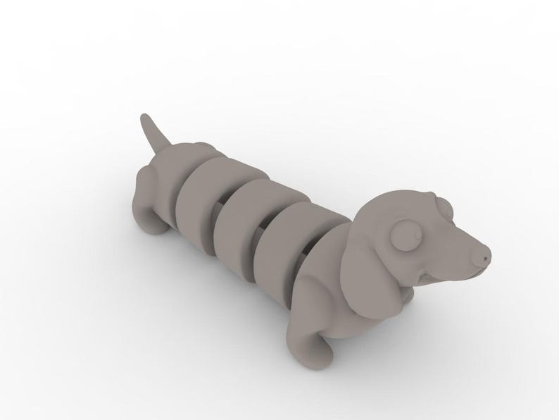 3D Print Articulated Dachshund, Flexi Dog STL Model - Etsy
