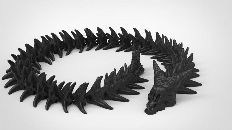 Articulated Skeleton Dragon STL File – 3D Printable Poseable Dragon ...