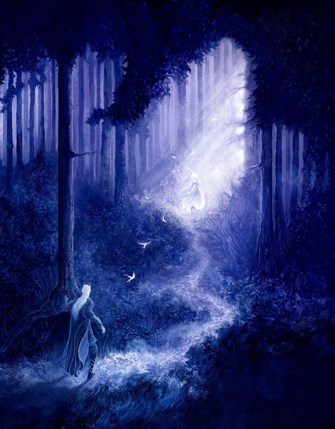 Elwë Meets Melian Silmarillion Illustration Signed Print - Etsy