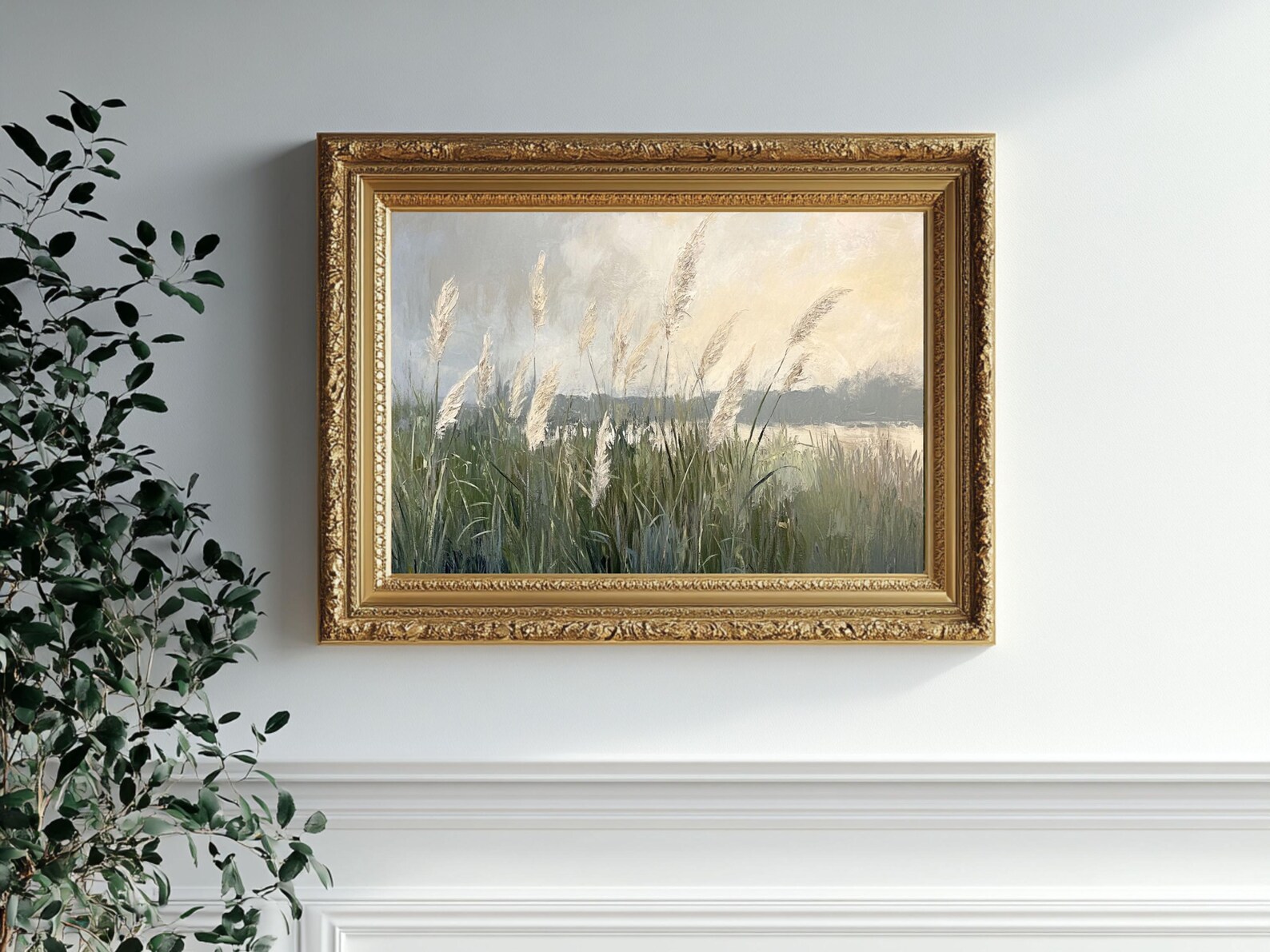 Landscape Art Nature Paintings Tall Grasses Art Oil Painting, Cottage ...