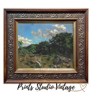 Landscape Painting Impressionism Art 1865 Jean Frederic Bazille Oil Painting, VINTAGE Style ...