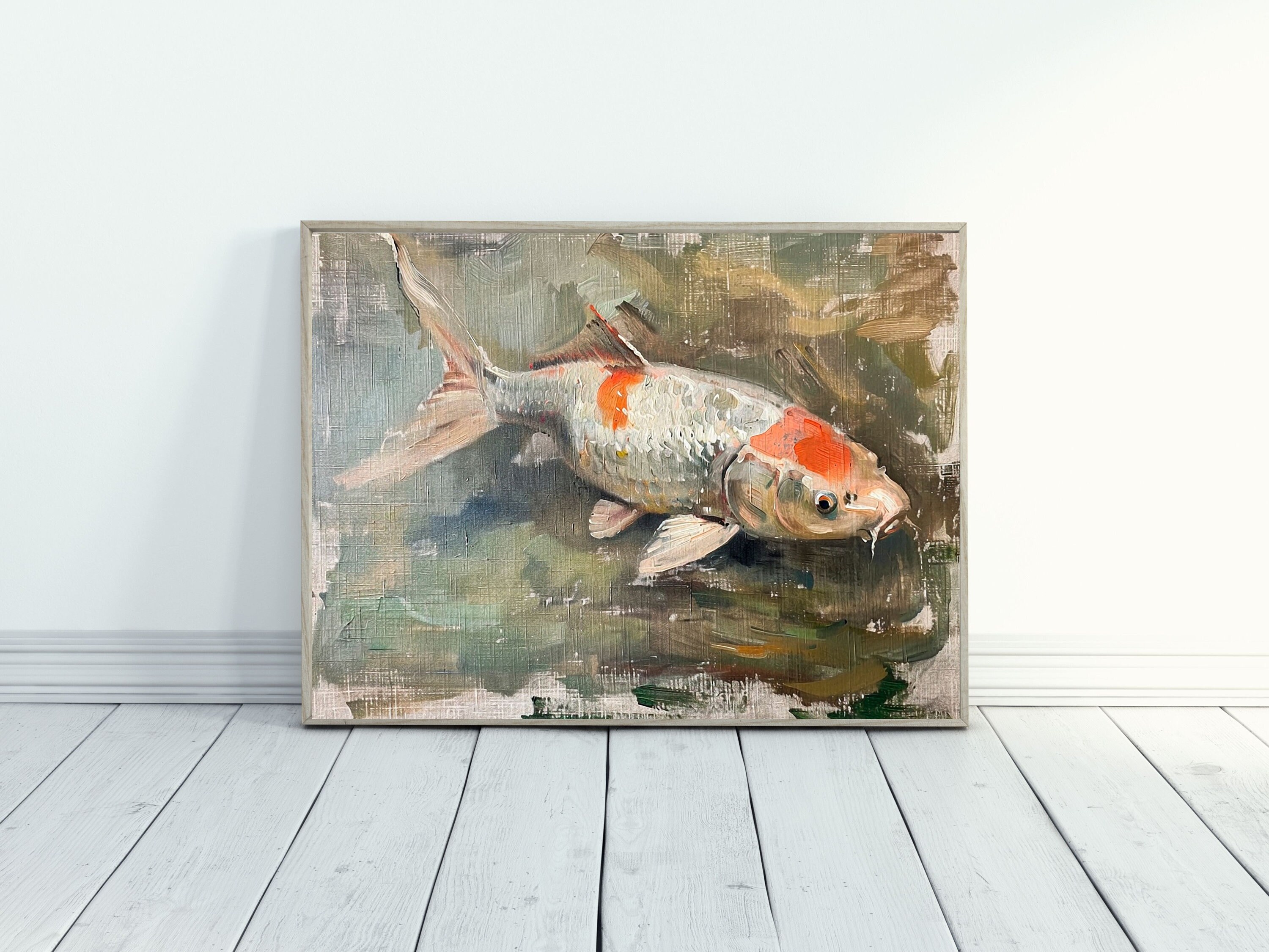 Koi Fish Painting Japanese Print Koi Fish Art Fish Print Koi Fish Wall ...