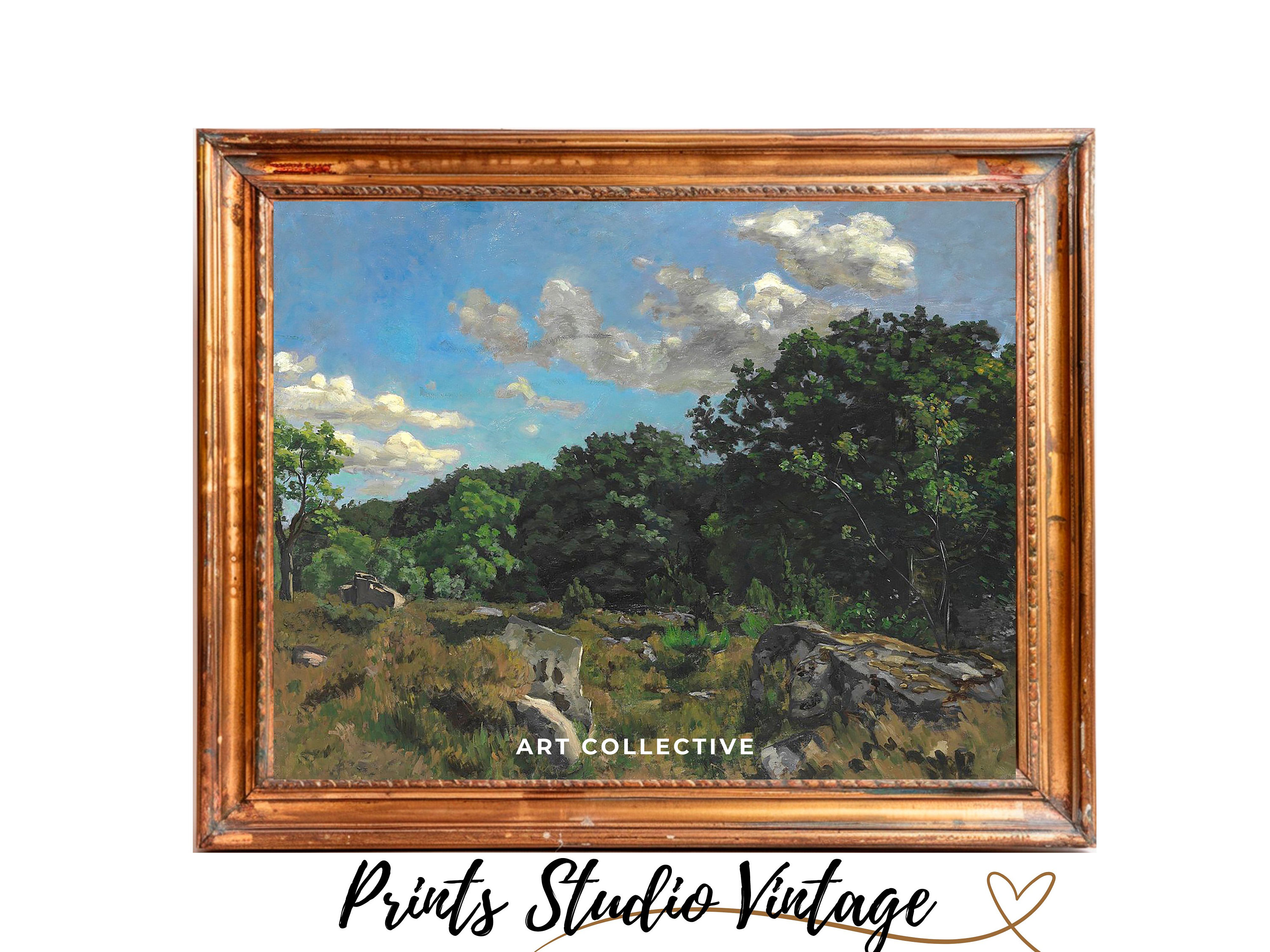 Landscape Painting Impressionism Art 1865 Jean Frederic Bazille Oil Painting, VINTAGE Style ...