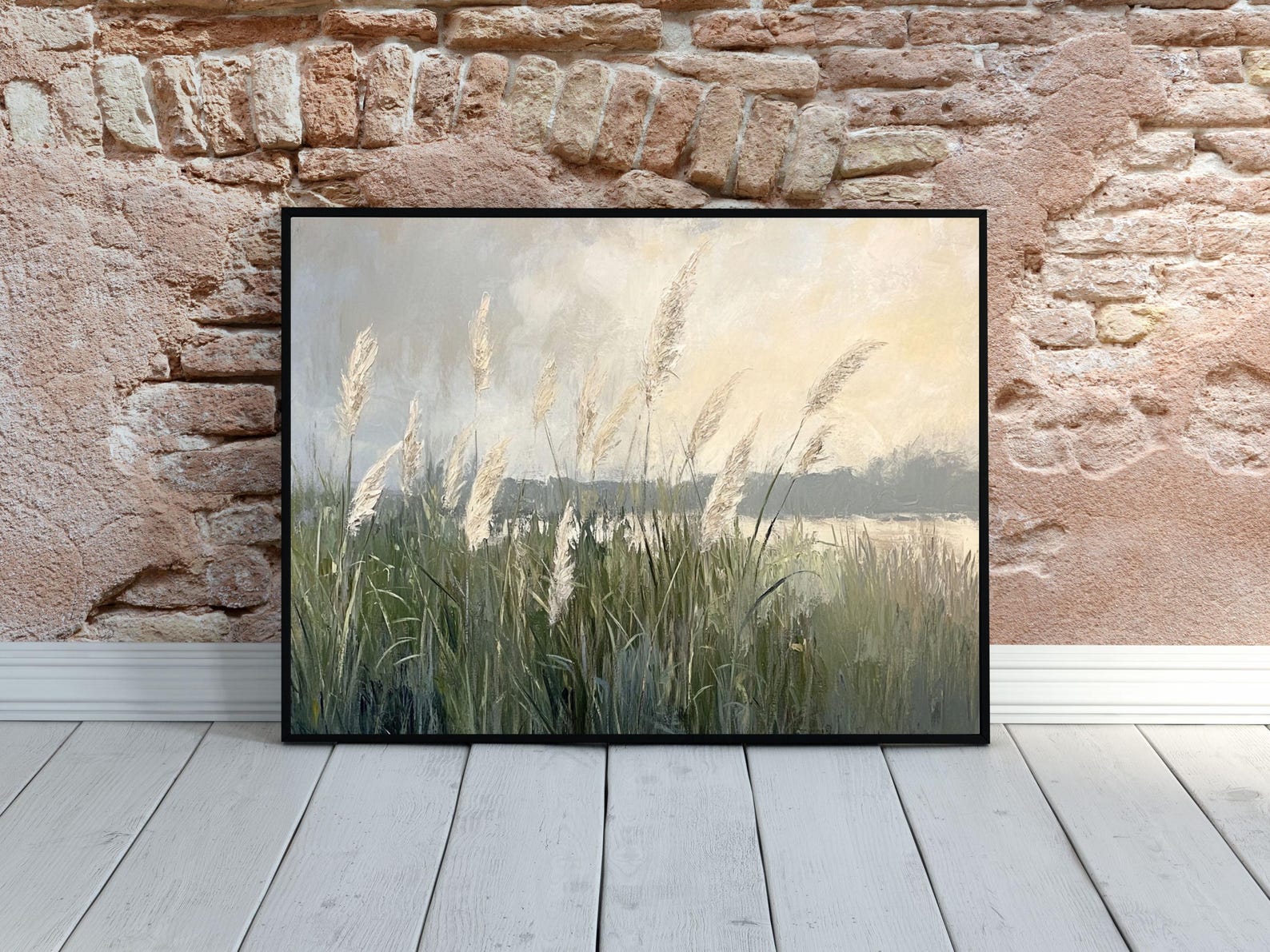 Landscape Art Nature Paintings Tall Grasses Art Oil Painting, Cottage ...