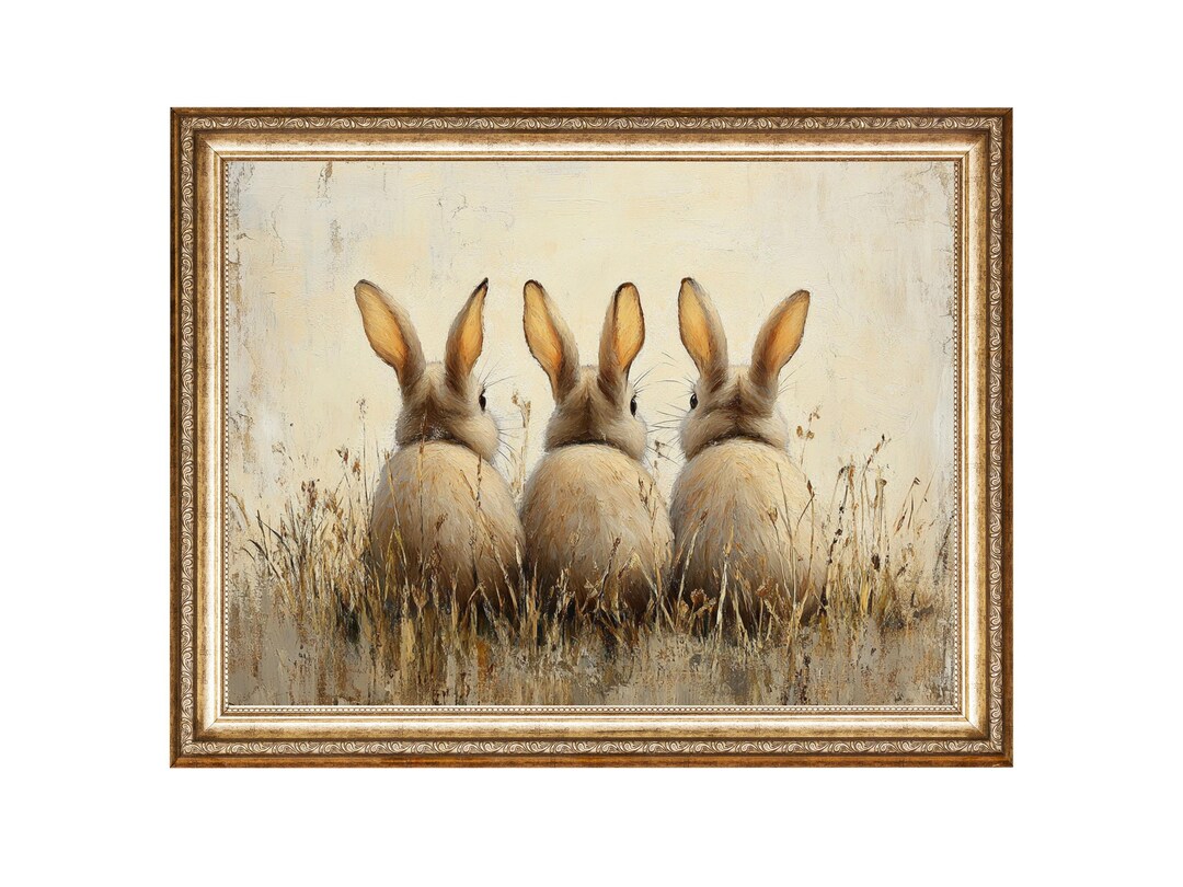 Vintage Bunny Print, Cottagecore Nursery Art (digital Download) - Etsy
