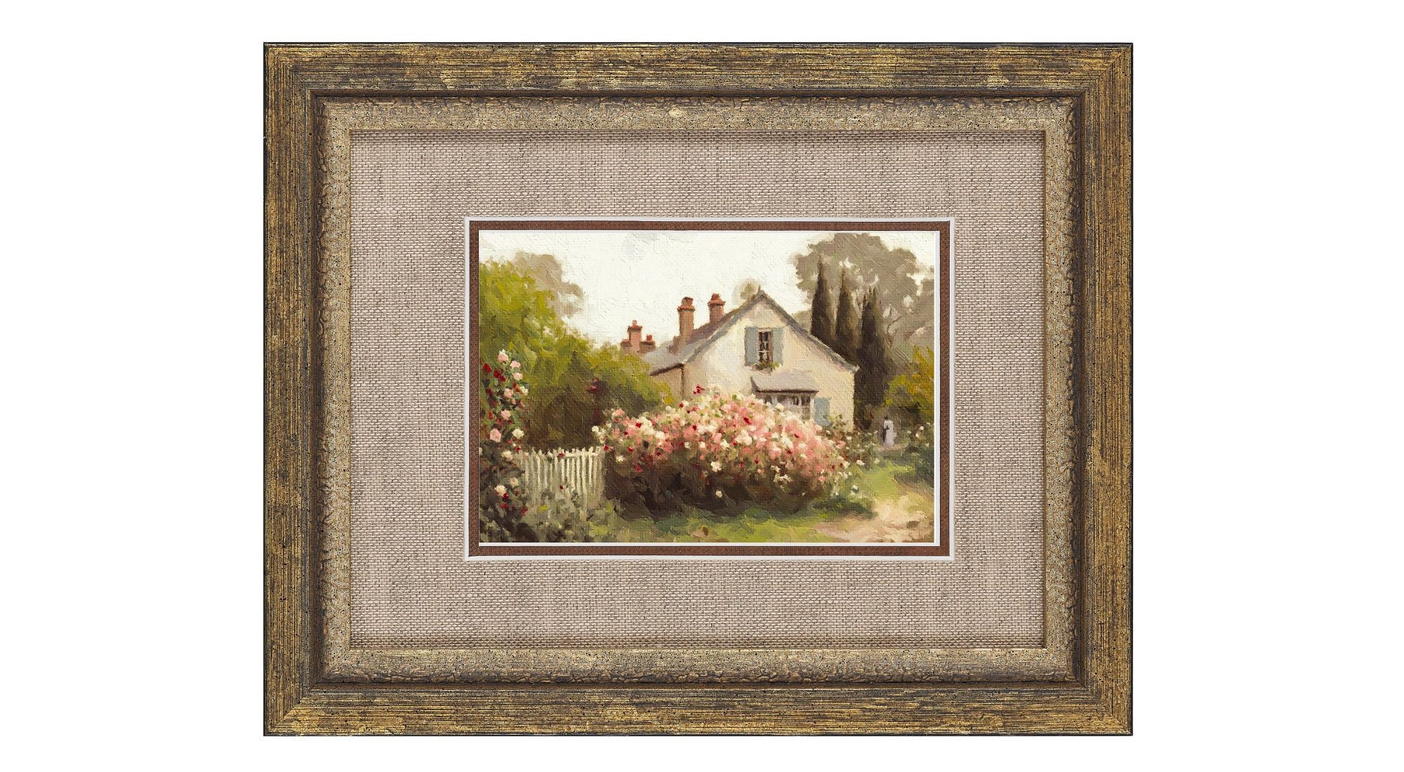 Cottage Painting Rustic Farmhouse Garden Painting Cottage - Etsy