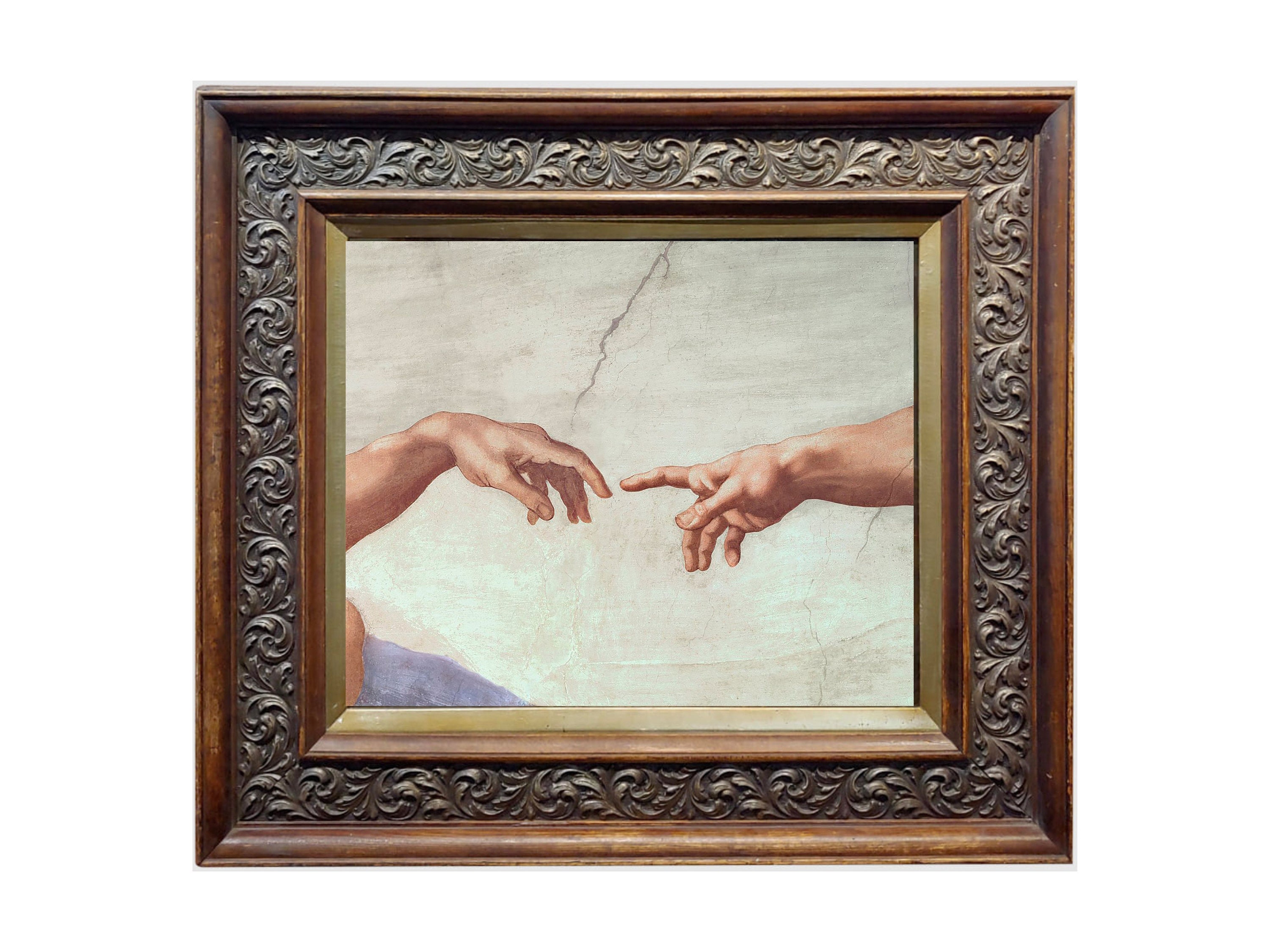 Michelangelo Art Hands of God and Adam 1511, the Creation of Adam ...