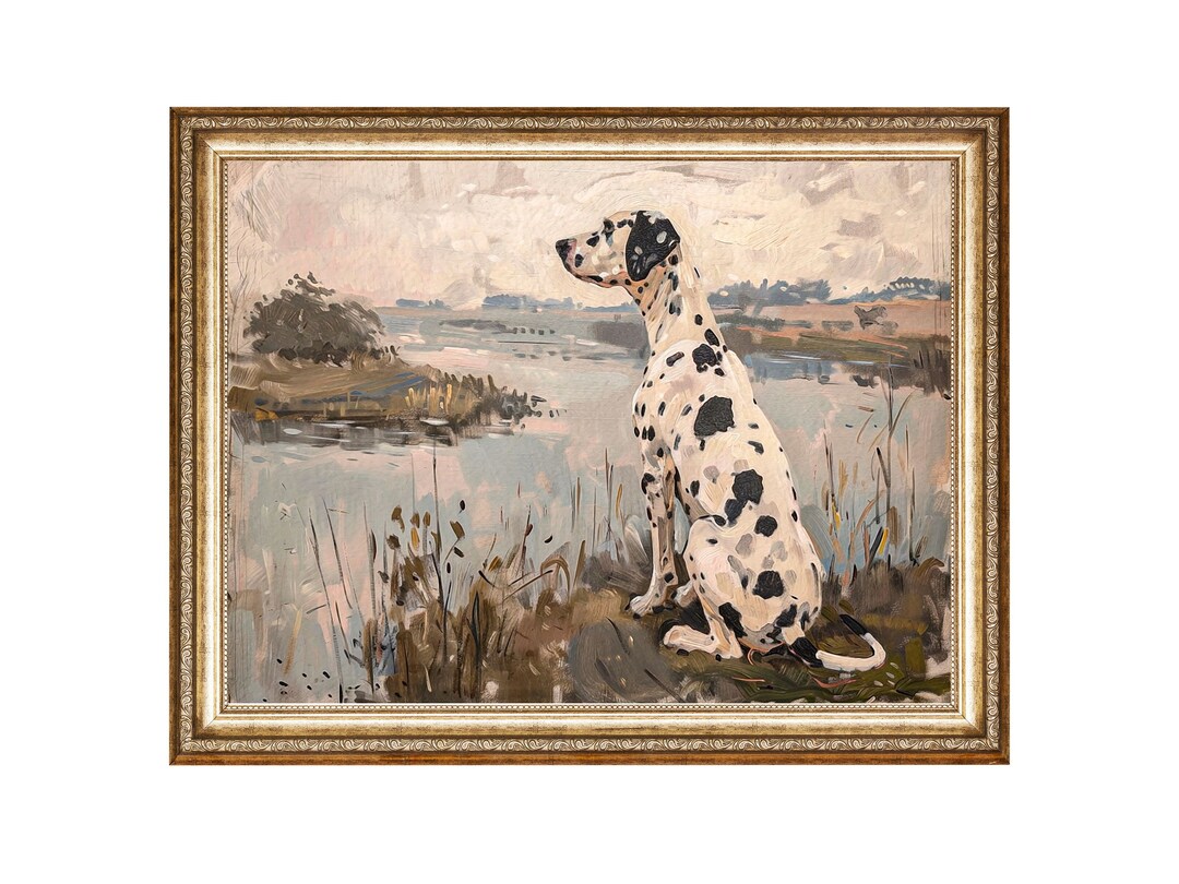 Vintage Dalmatian Painting, Hunting Dog Art (digital Download) - Etsy