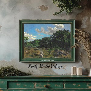 Landscape Painting Impressionism Art 1865 Jean Frederic Bazille Oil Painting, VINTAGE Style ...