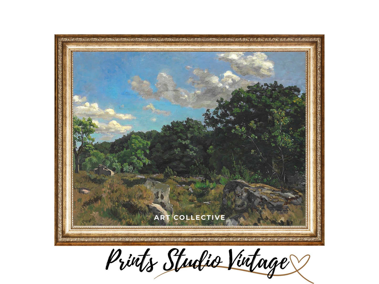 Landscape Painting Impressionism Art 1865 Jean Frederic Bazille Oil ...