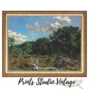 Landscape Painting Impressionism Art 1865 Jean Frederic Bazille Oil ...