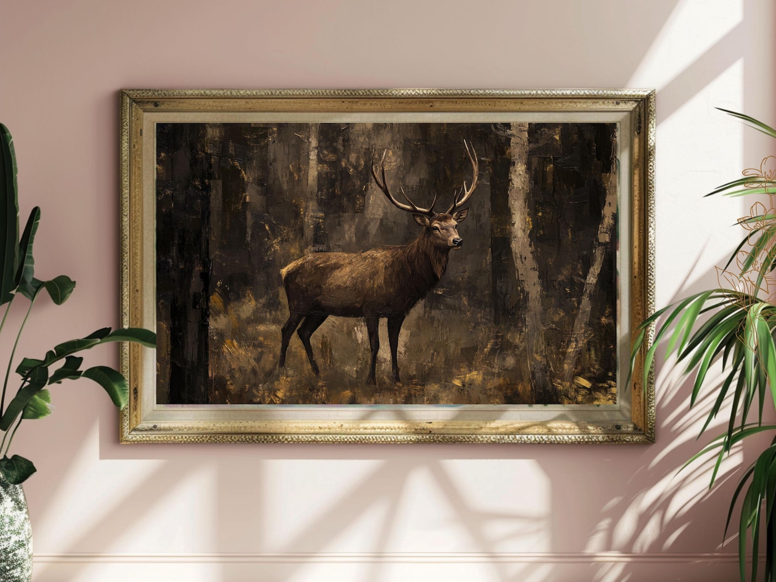 Elk Wall Art Large Bull Elk in the Colorado Mountains, Vintage Prints ...