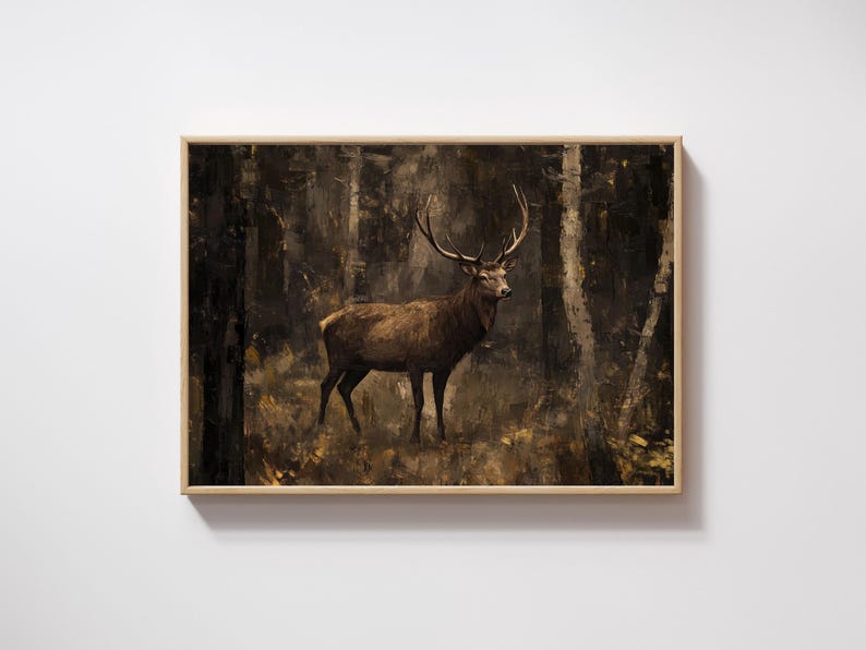 Elk Wall Art Large Bull Elk in the Colorado Mountains, Vintage Prints ...