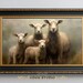 Vintage Sheep Painting Art Print, Farmhouse Animal Portrait (digital ...