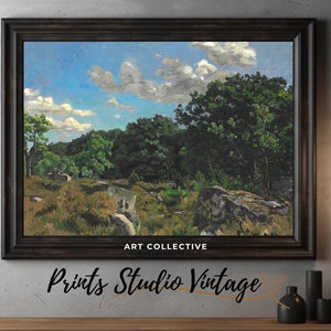 Landscape Painting Impressionism Art 1865 Jean Frederic Bazille Oil Painting, VINTAGE Style ...