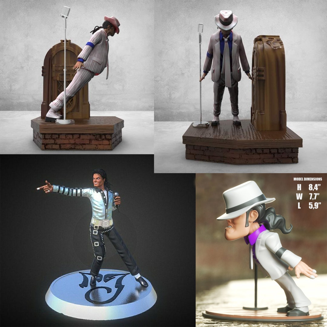 3 Michael Jackson Figures STL File for 3D Print (Download Now) - Etsy