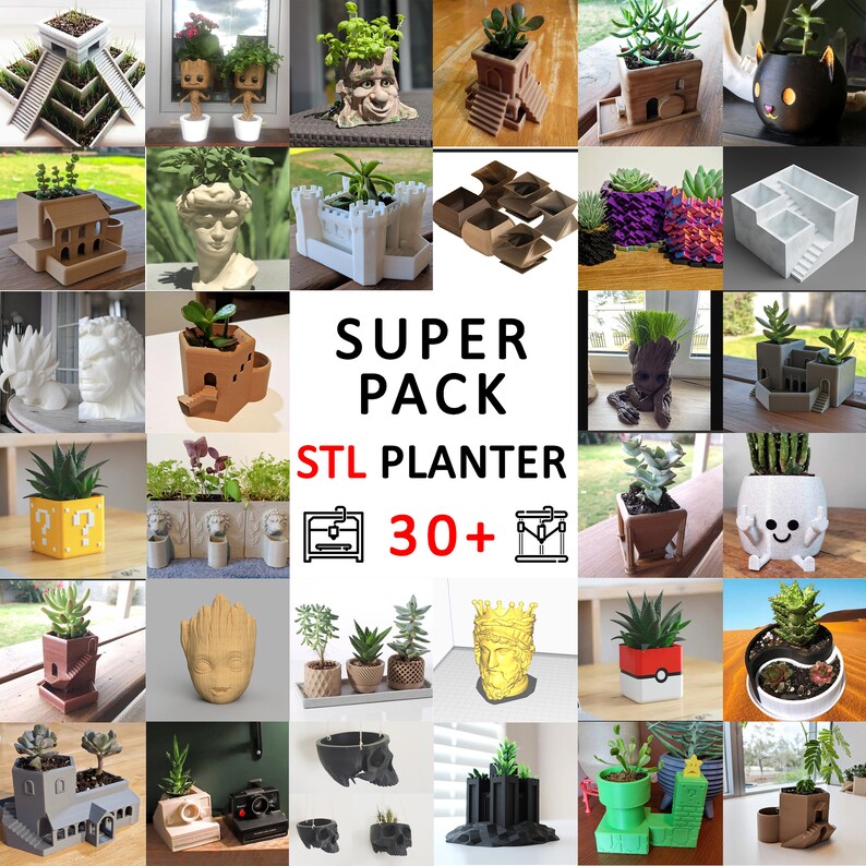 Vases-vase-planter STL File for 3D Print - Etsy