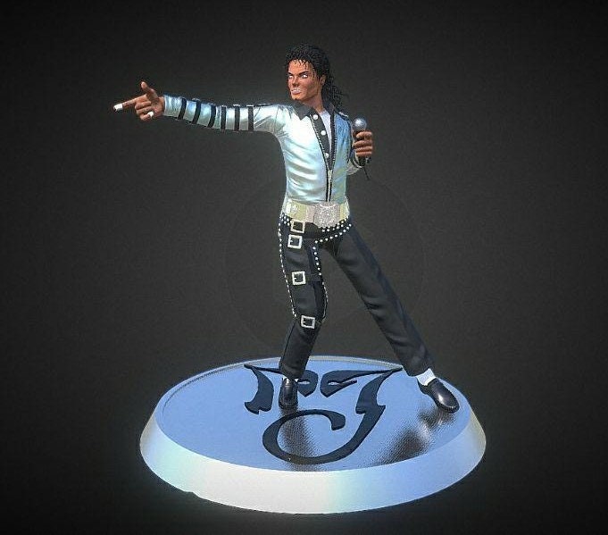 3 Michael Jackson Figures STL File for 3D Print - Etsy