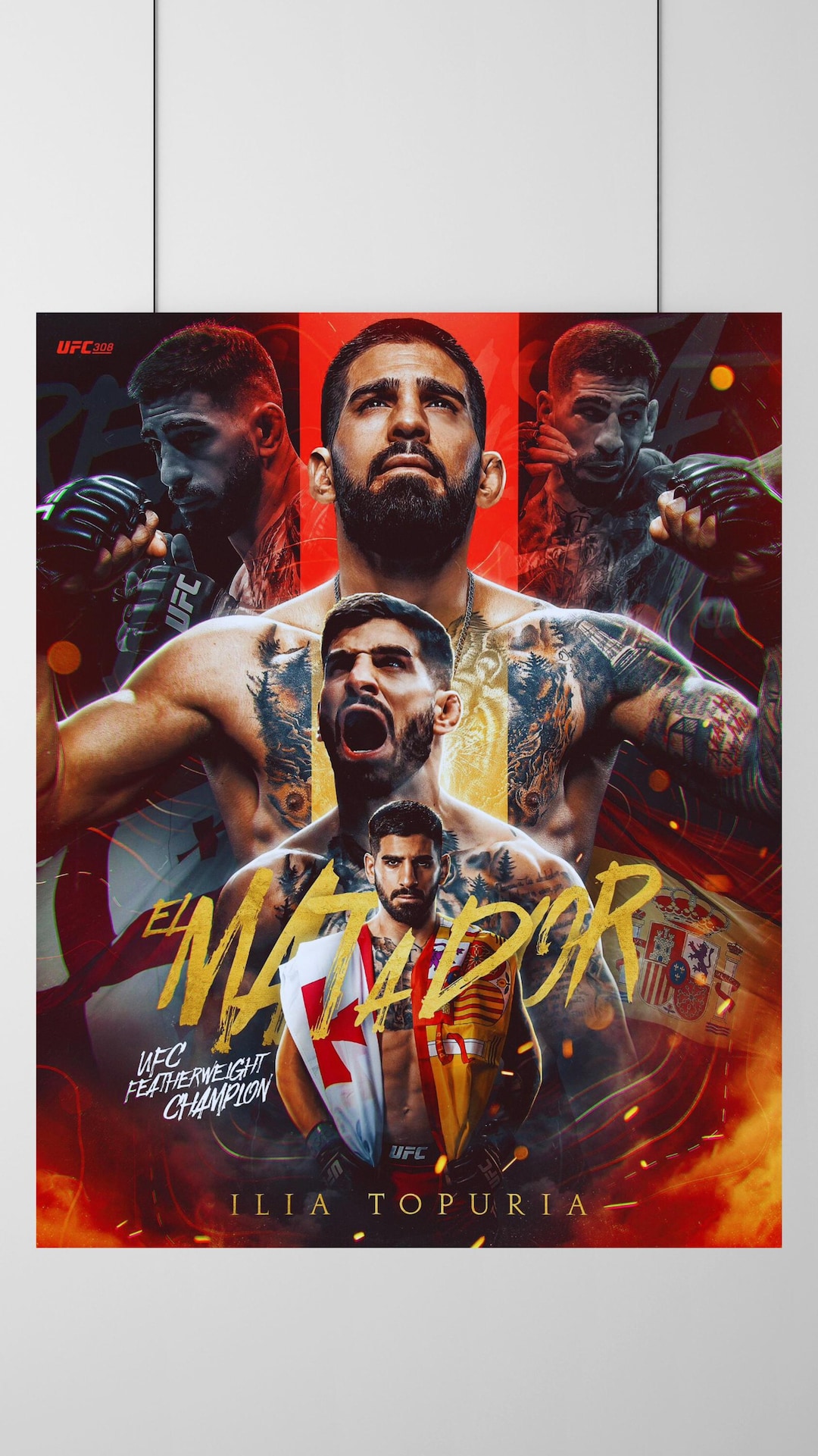 UFC 308 Limited Edition Poster / Ilia Topuria Poster / El Matador ...
