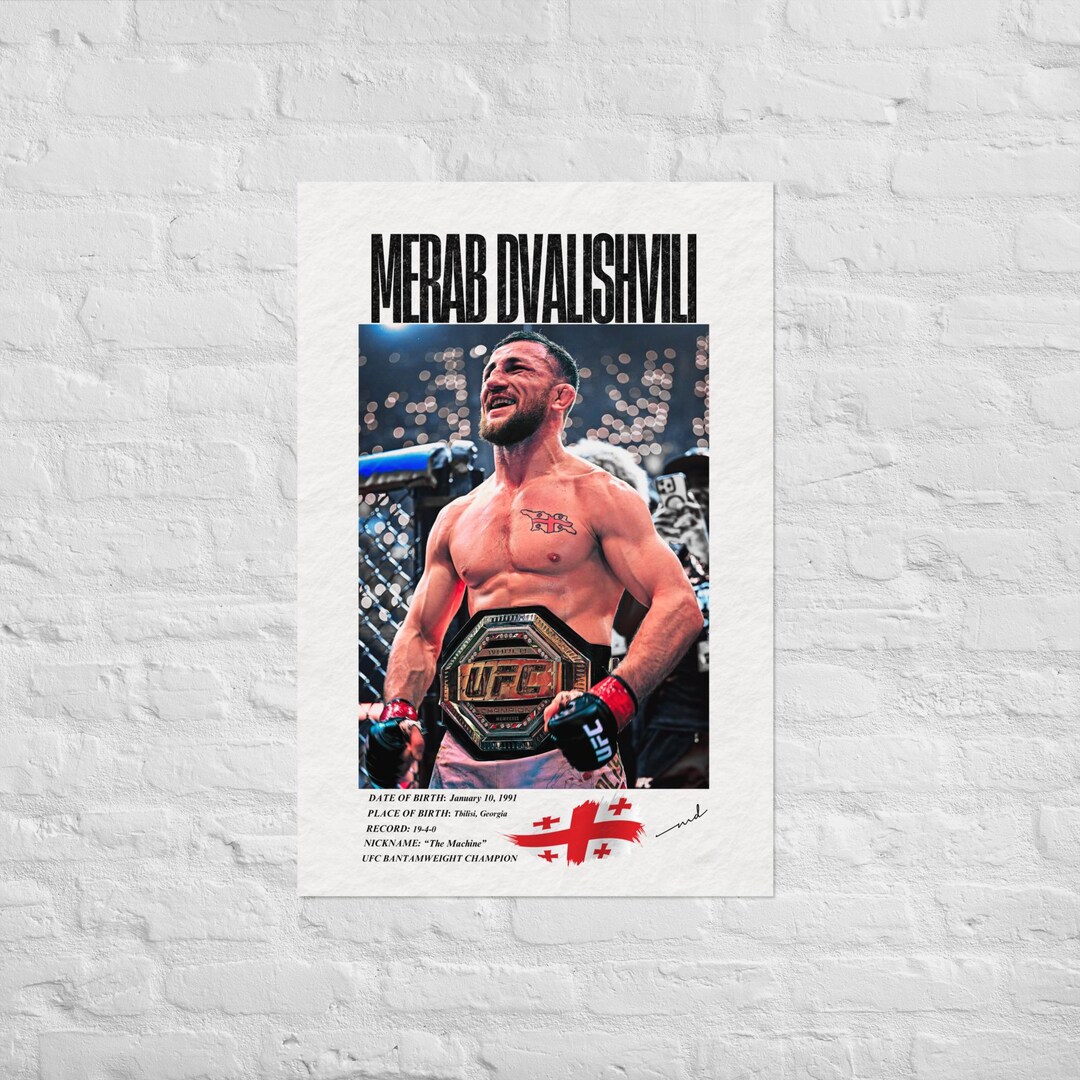 UFC Limited Edition Collectible Poster / Merab Dvalishvili Poster / UFC ...