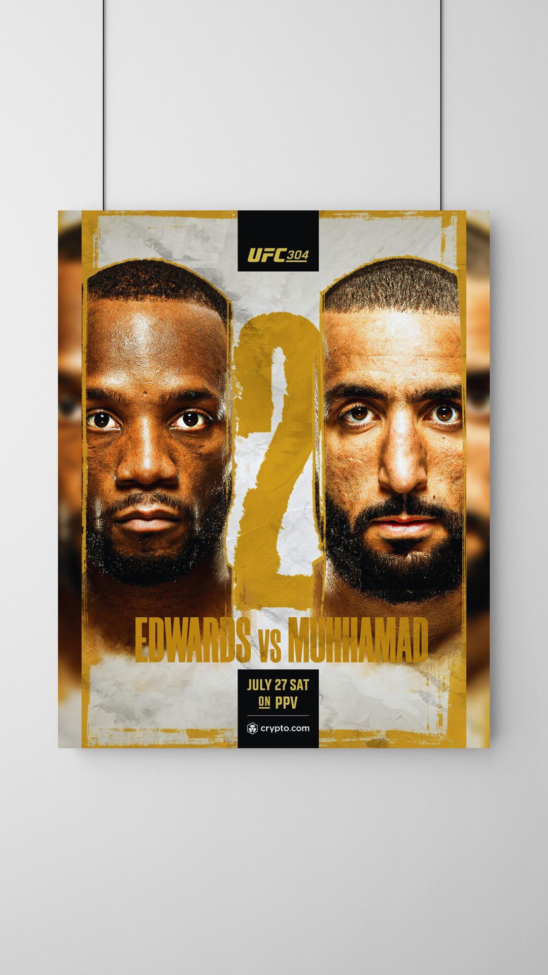 UFC 304 Limited Edition Poster / UFC 304 Poster / Leon Edwards Vs Belal ...