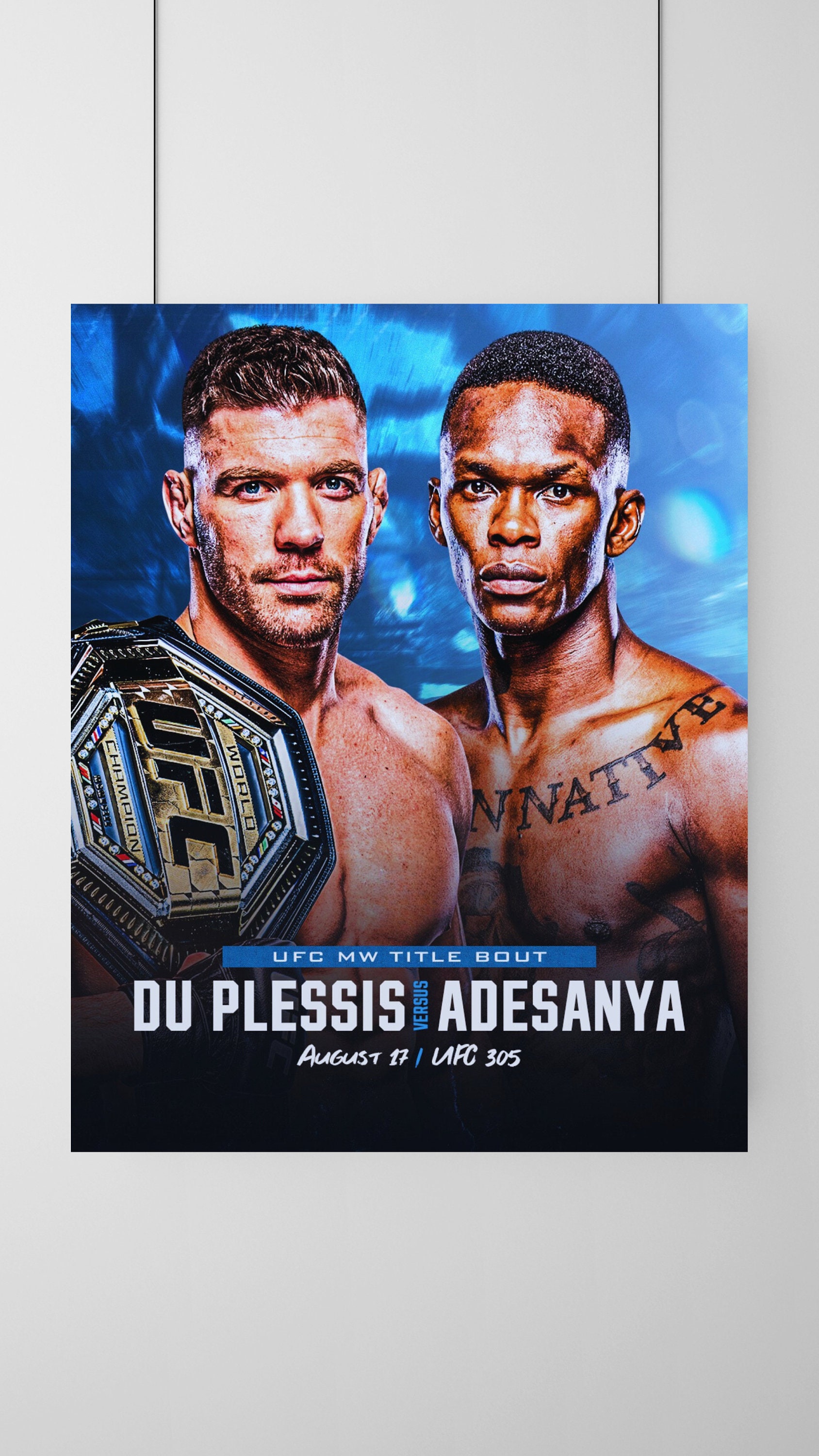 UFC 305 Limited Edition / UFC 305 Poster / Du Plessis Vs Adesanya ...