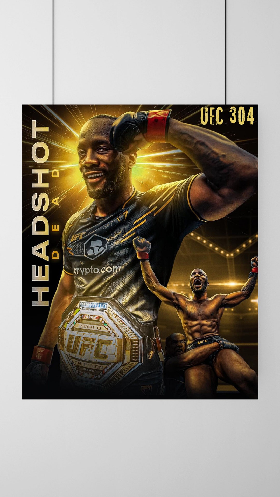 UFC 304 Limited Edition Poster / Leon Edwards Poster / Headshot Dead ...