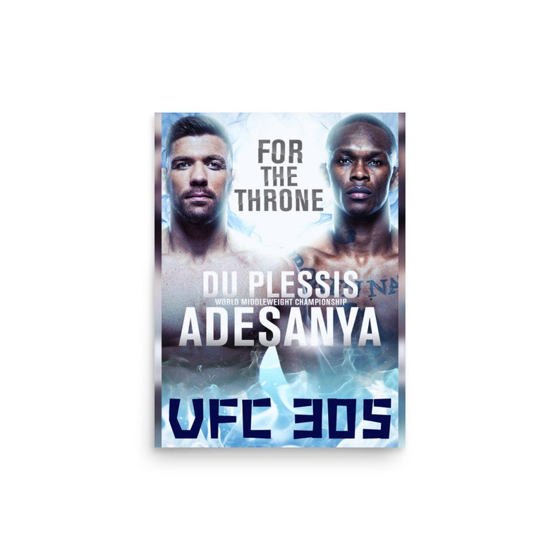 UFC 305 Limited Edition / UFC 305 Poster / Du Plessis Vs Adesanya ...
