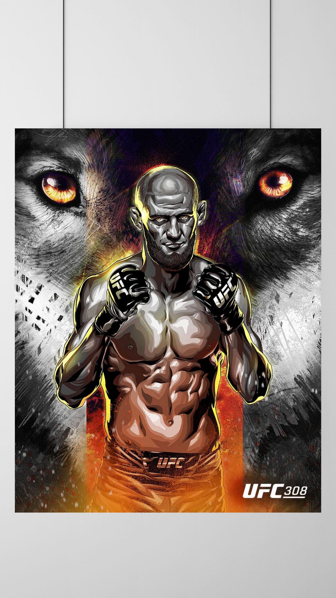UFC 308 Limited Edition Poster / Khamzat Chimaev Poster / UFC 308 ...