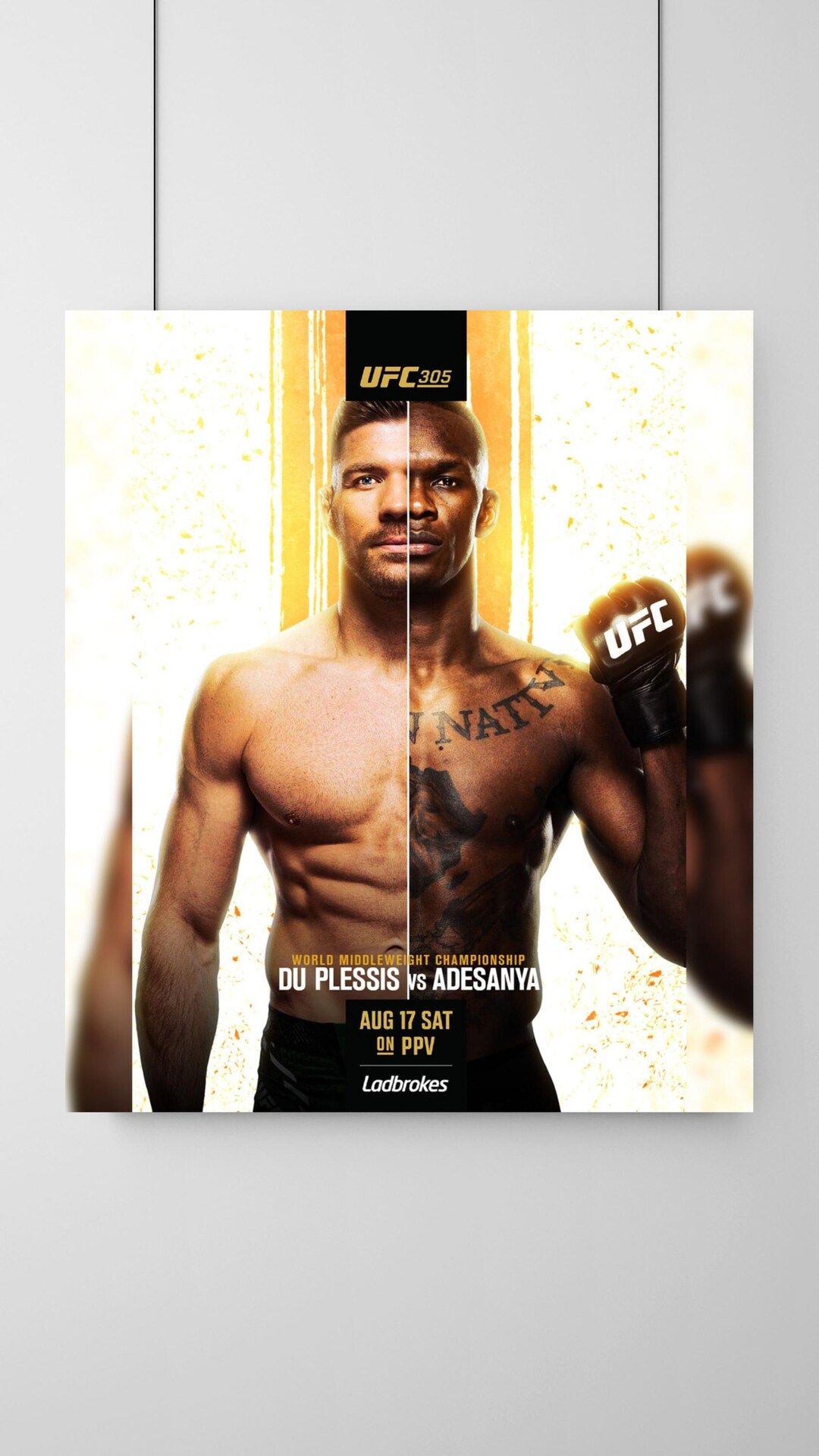 UFC 305 Limited Edition / UFC 305 Poster / Du Plessis Vs Adesanya ...