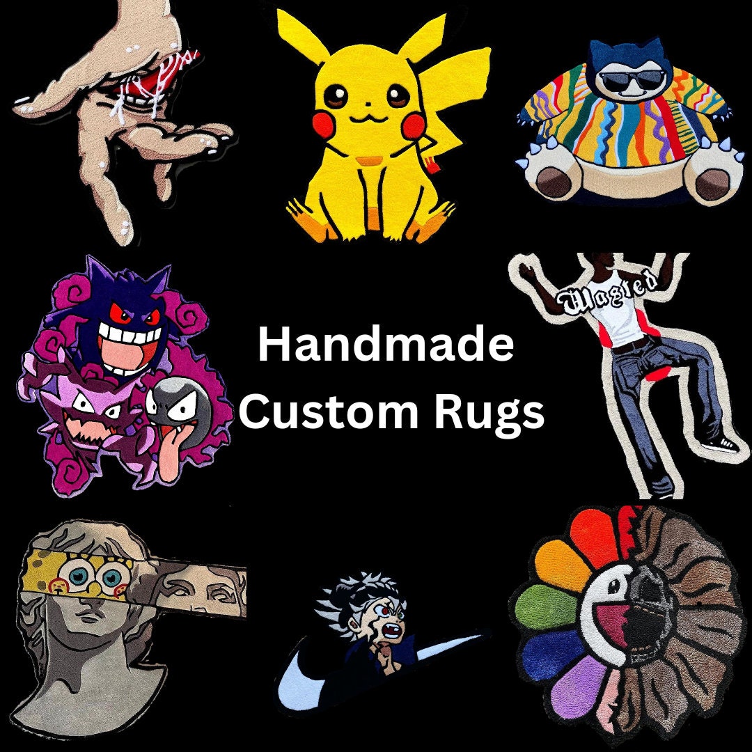 Custom Rugs Hand Tufted, Name Rug, Customized Tufting Rugs, Anime ...