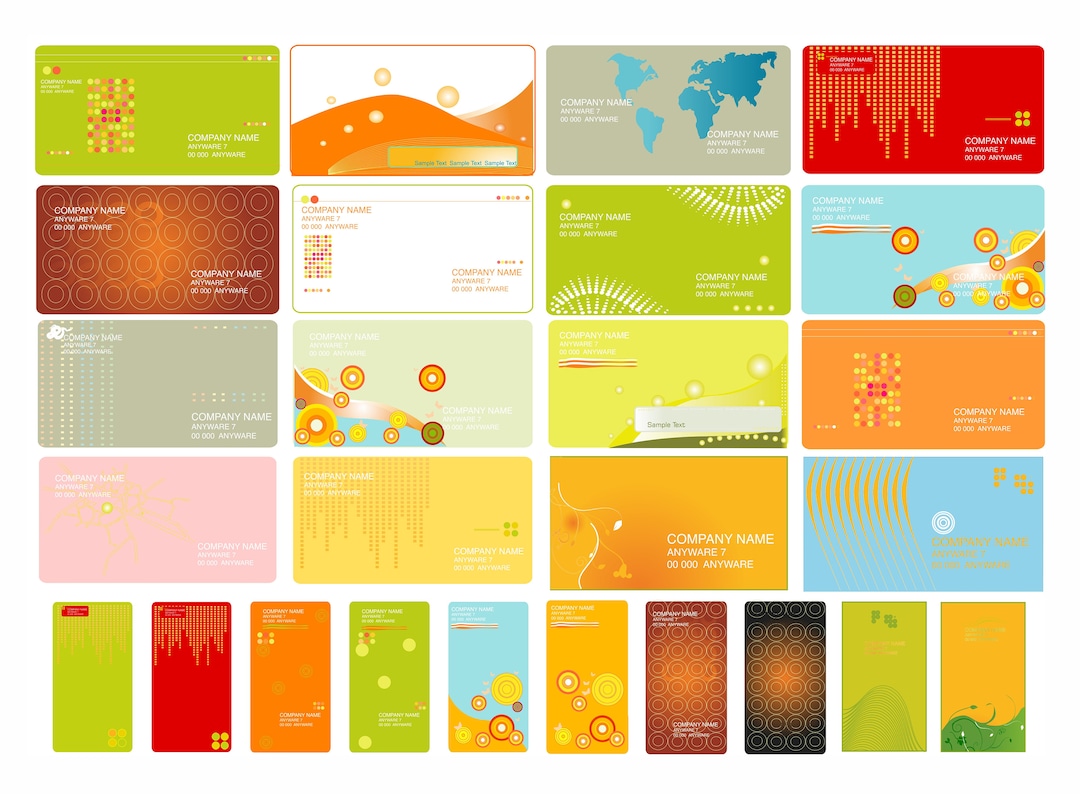 26 Business Cards Vector SVG Templates - Urban Modern Design - Instant ...