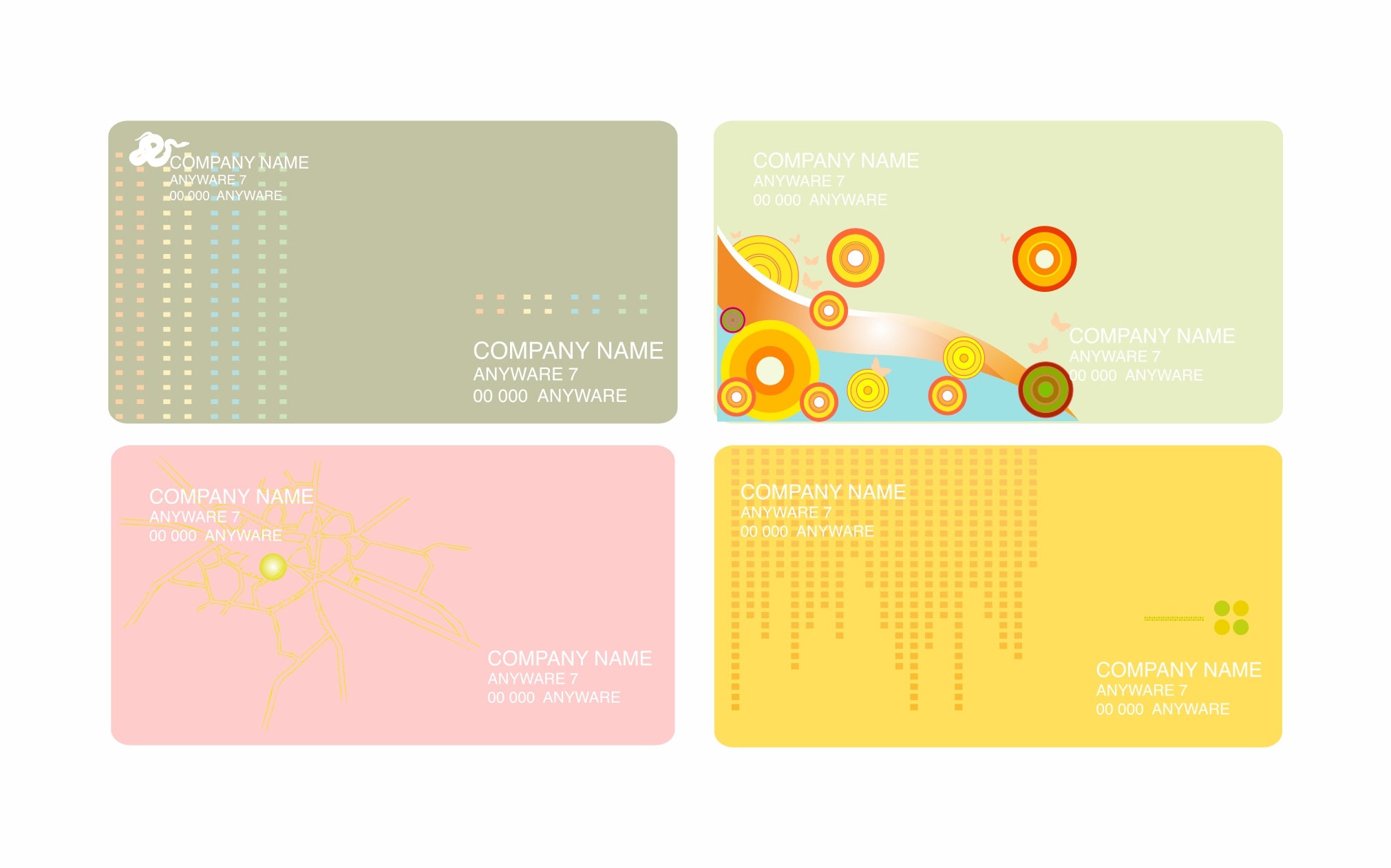 26 Business Cards Vector SVG Templates - Urban Modern Design - Instant ...