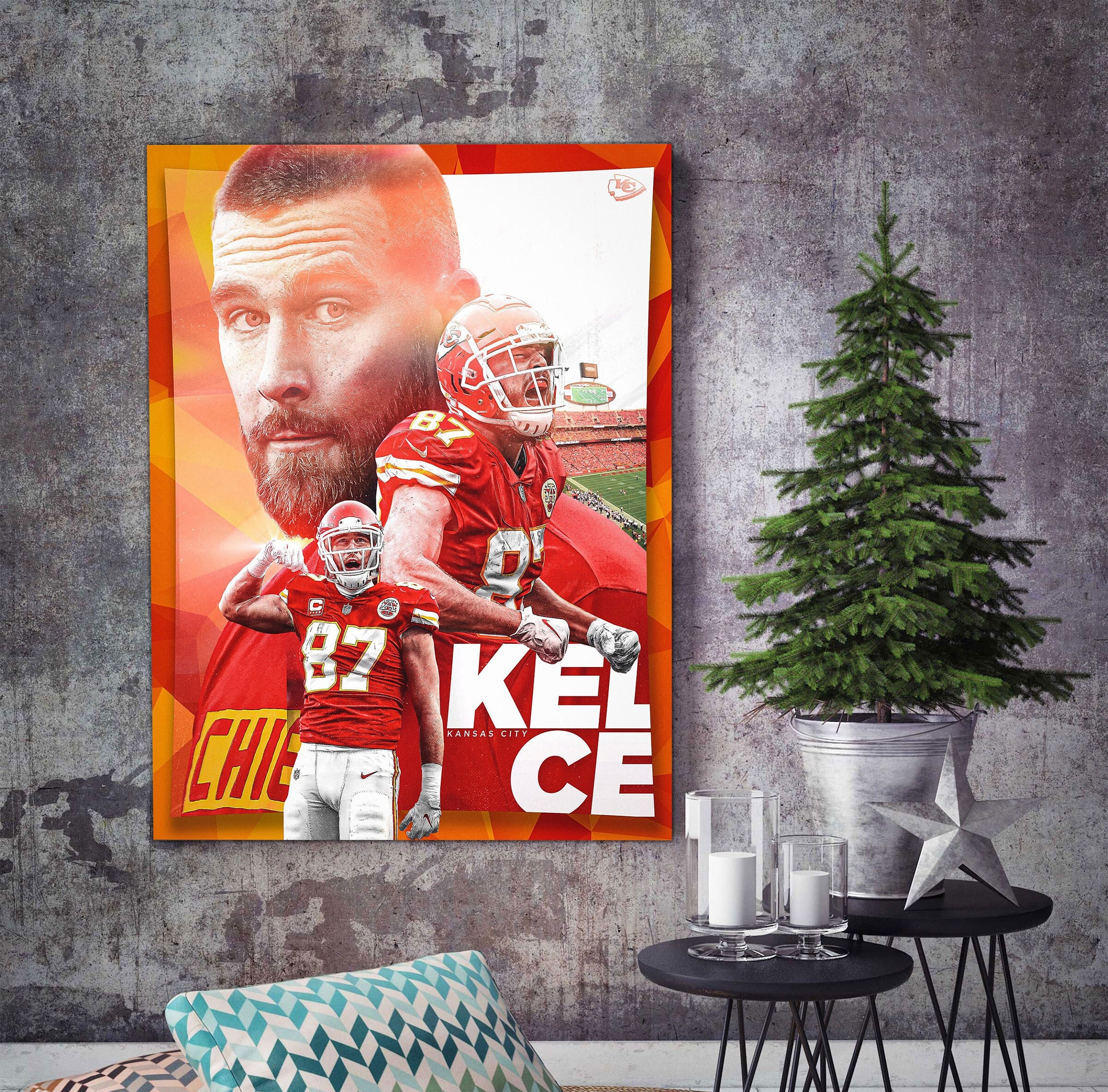 Travis Kelce Poster, K.ansas City Chiefs Poster, K.ansas City Football ...