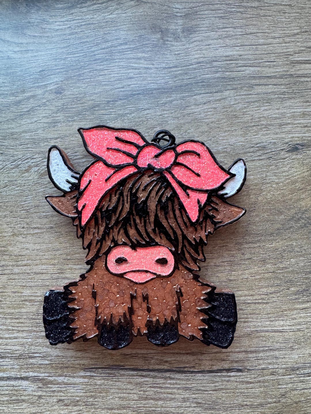 Highland Cow With Bow Freshie - Etsy