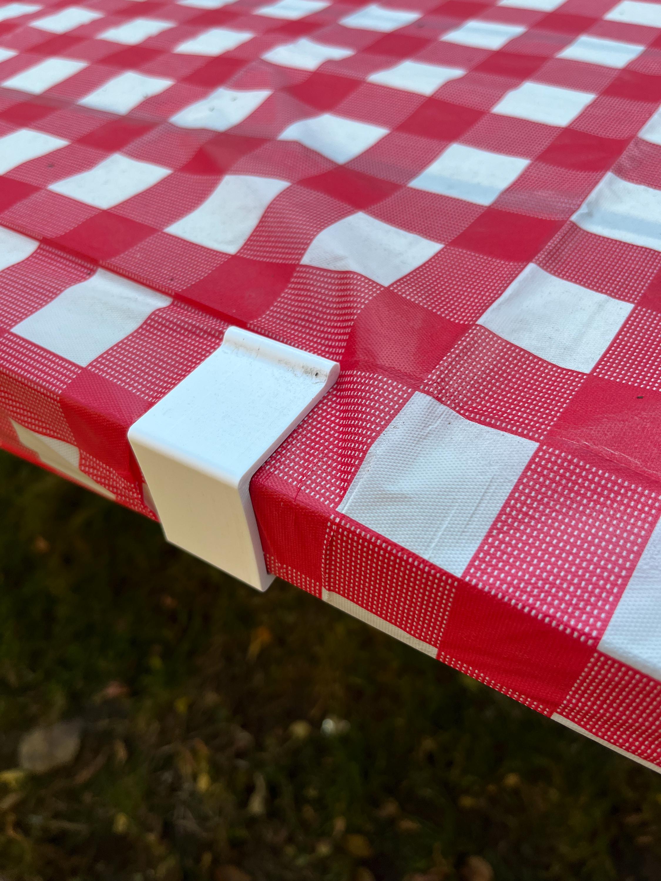 Picnic Table Table Cloth Clips Set ( 8 Clips ) for 2x Lumber Table Top ...