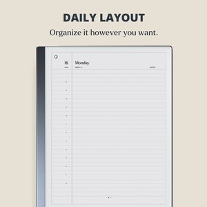 Remarkable 2 Templates - Daybook Planner. Minimalist Daily Planner ...