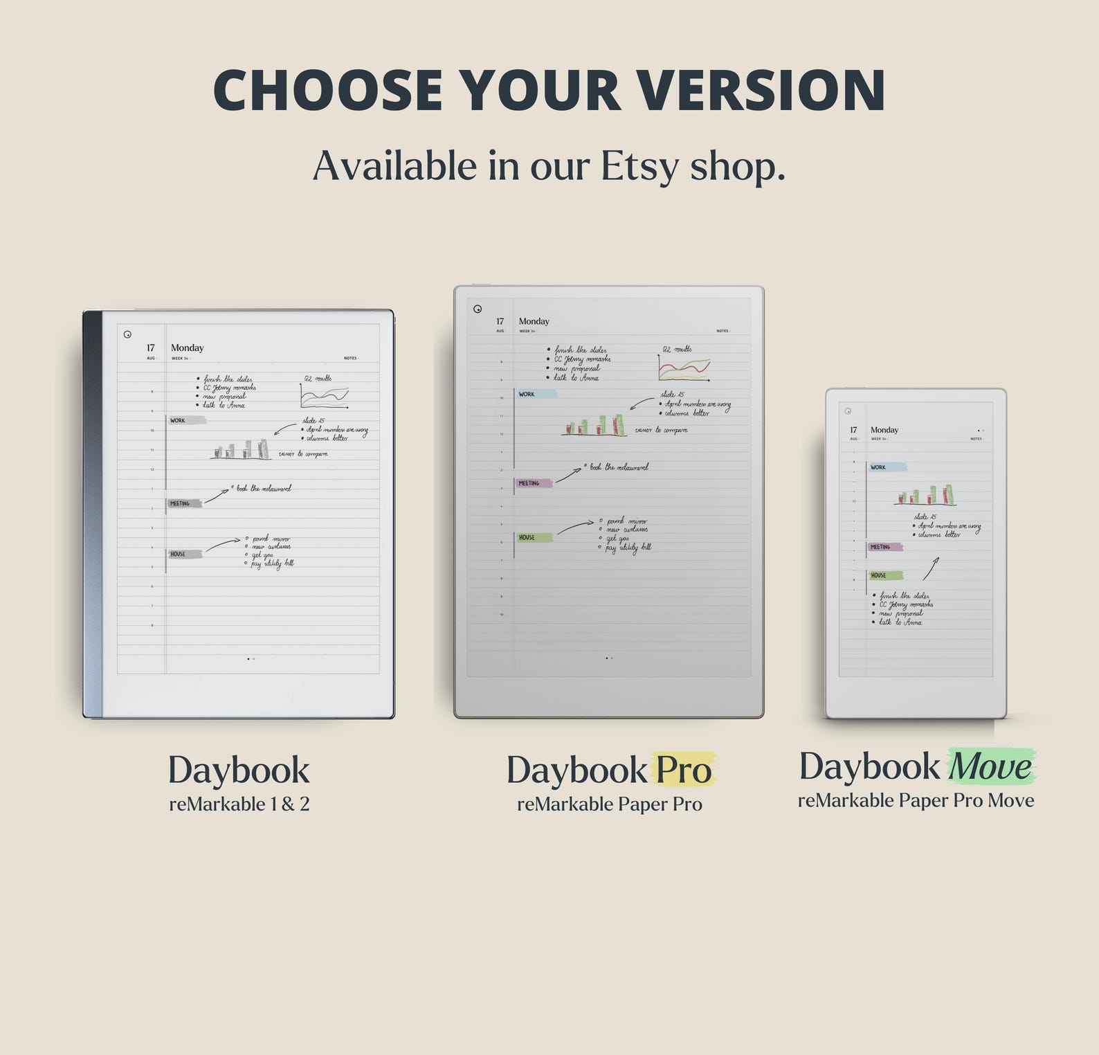 Remarkable 2 Templates - Daybook Planner. Daily Planner & Digital ...